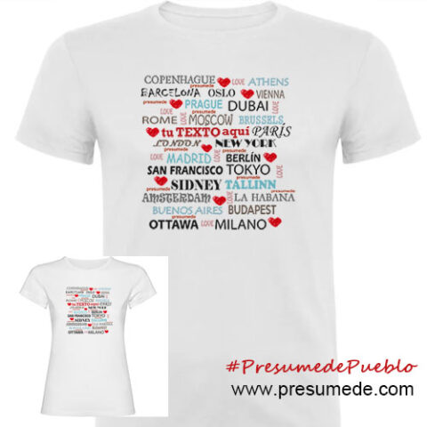 Camiseta Ciudades del mundo - Presumede